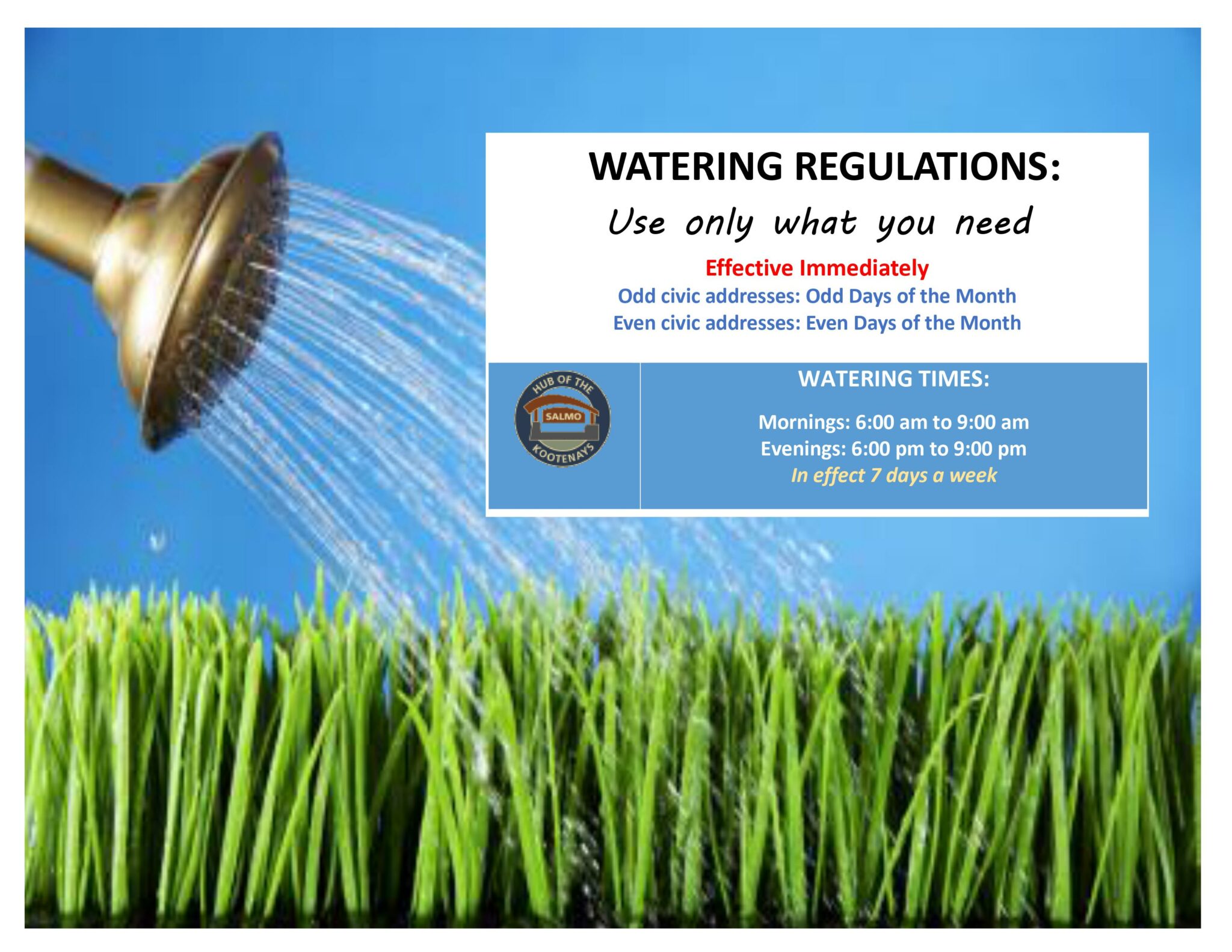 NOTICE of Updated Water Restrictions Effective Immediately - Village of ...